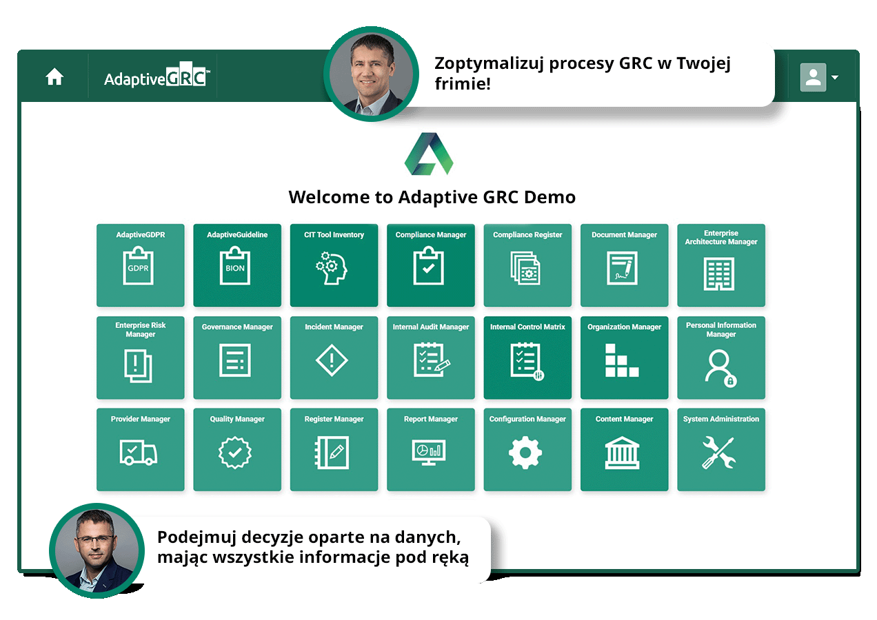 Zintegrowana platforma GRC | AdaptiveGRC